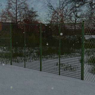 Chain Link Fence With Gate v1.0 FS22 Mod | Farming Simulator 22 Mod