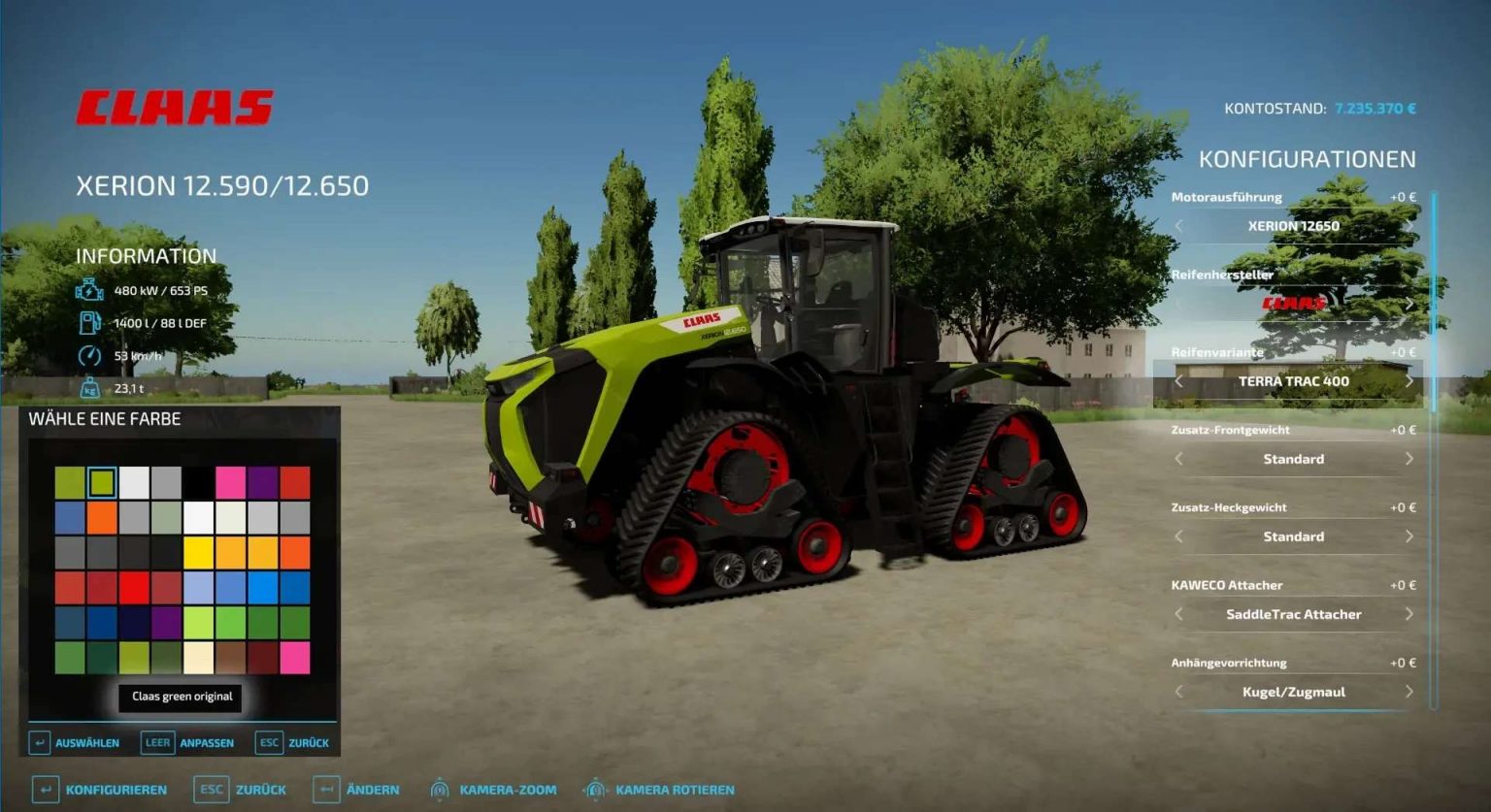 Claas Xerion 12.590/12.650 v2.0 FS22 Mod | Farming Simulator 22 Mod