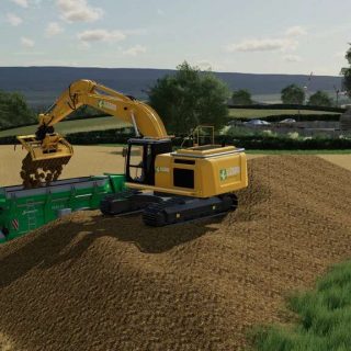 Excavator/Frontloader Manure Grab v1.0 FS22 Mod | Farming Simulator 22 Mod