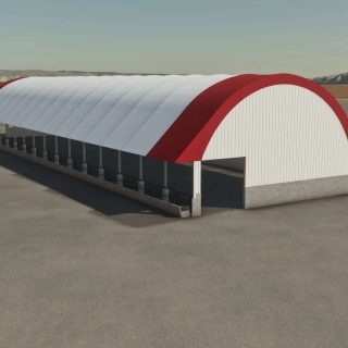 Hoop Cattle Barn v1.0 FS22 Mod | Farming Simulator 22 Mod