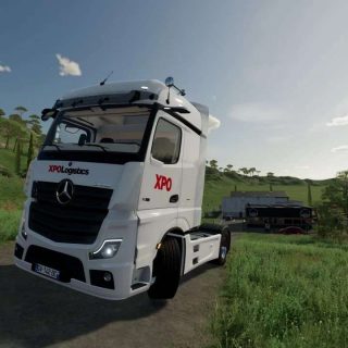 Mercedes Actros 2022 XPO Logistics v1.0 FS22 Mod | Farming Simulator 22 Mod