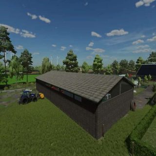 Modern Wooden Barn v1.0 FS22 Mod | Farming Simulator 22 Mod