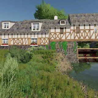 Normandy WaterMill v1.0 FS22 Mod | Farming Simulator 22 Mod