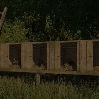 Polish Rabbit Cages v1.0 FS22 Mod | Farming Simulator 22 Mod