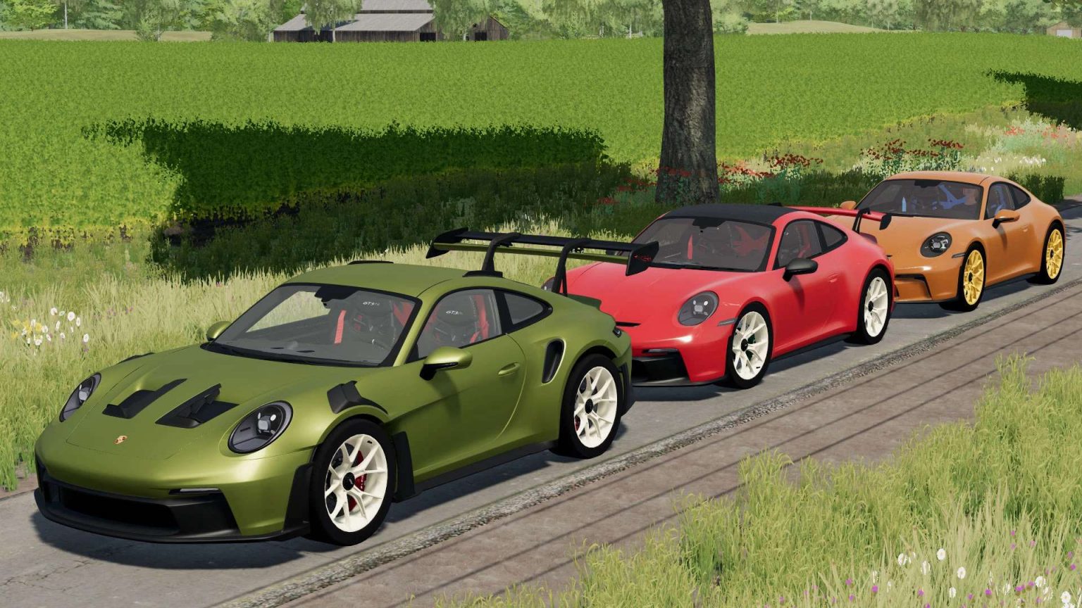 Porsche 911 GT3 Cars Pack v1.0 FS22 Mod | Farming Simulator 22 Mod