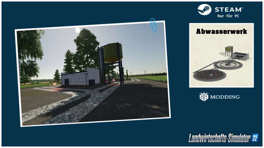 Sewage works v1.0 FS22 Mod | Farming Simulator 22 Mod