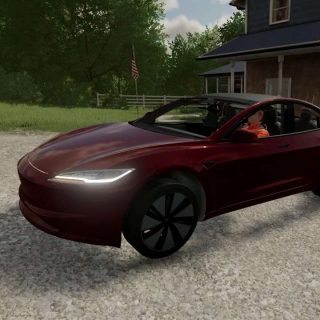 Tesla Model 3 2024 Long Range v1.0 FS22 Mod | Farming Simulator 22 Mod