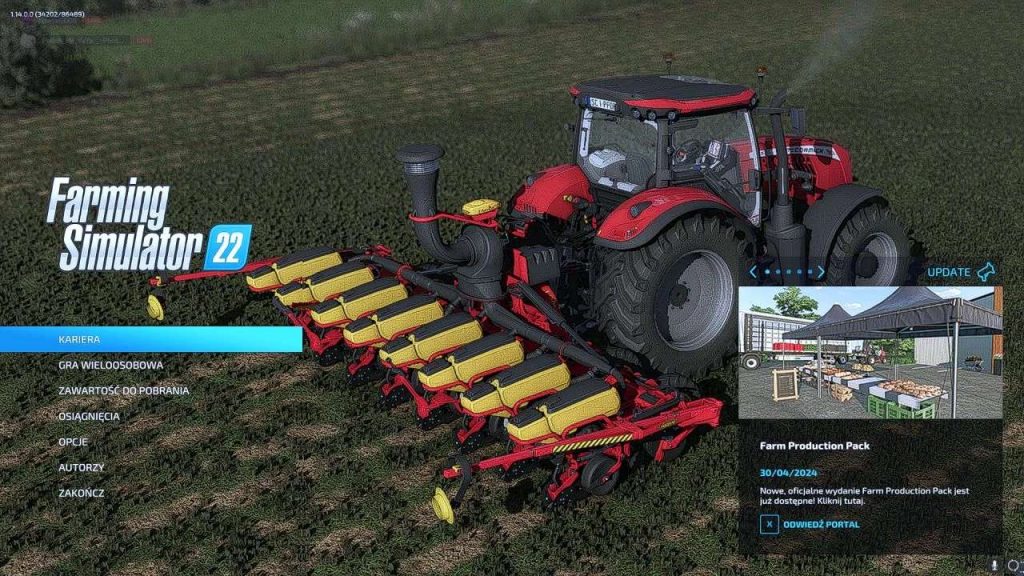 Custom Main Menu Background v1.0 FS22 Mod | Farming Simulator 22 Mod
