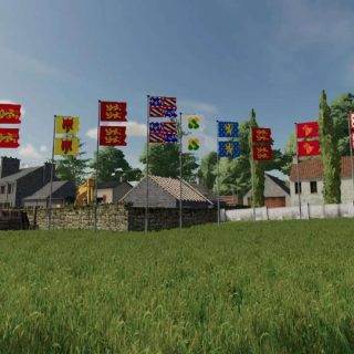 French Regions Flags Pack v3.0 FS22 Mod | Farming Simulator 22 Mod