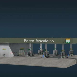 Gas Station BR v1.0 FS22 Mod | Farming Simulator 22 Mod