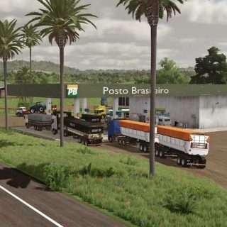 Gas Station BR v1.0 FS22 Mod | Farming Simulator 22 Mod
