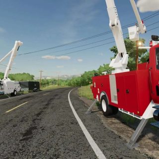International bucket truck v1.0 FS22 Mod | Farming Simulator 22 Mod