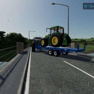 Kane lowloader bale trailer V1.0 FS22 Mod | Farming Simulator 22 Mod