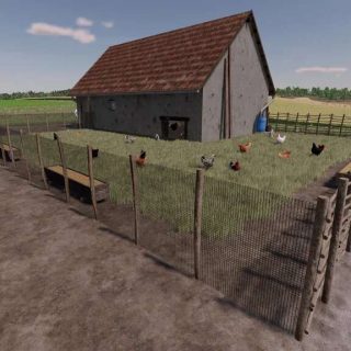 Medium Chicken Coop v1.0 FS22 Mod | Farming Simulator 22 Mod