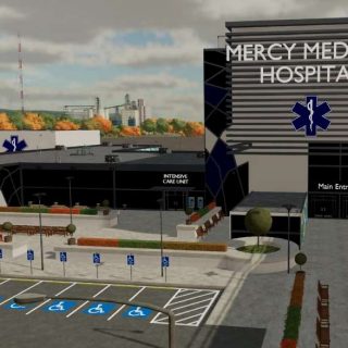 Mercy Medical Hospital v1.0 FS22 Mod | Farming Simulator 22 Mod