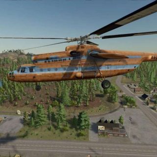 Mi-6A transport helicopter map v1.0 FS22 Mod | Farming Simulator 22 Mod