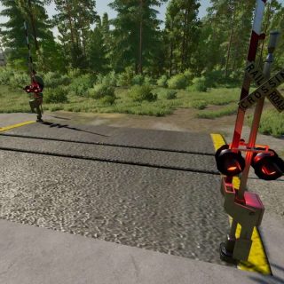 Rail Road Crossing v1.0 FS22 Mod | Farming Simulator 22 Mod