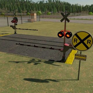 Rail Road Crossing v1.0 FS22 Mod | Farming Simulator 22 Mod