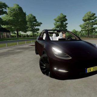 Tesla Model Y Performace 2024 v1.0 FS22 Mod | Farming Simulator 22 Mod