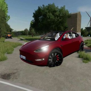 Tesla Model Y Performace 2024 v1.0.2 FS22 Mod | Farming Simulator 22 Mod