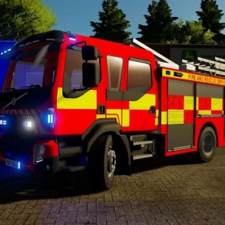 2017 Volvo FL UK Fire Service v1.0 FS22 Mod | Farming Simulator 22 Mod