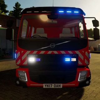 2017 Volvo FL UK Fire Service v1.0 FS22 Mod | Farming Simulator 22 Mod