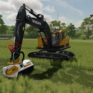 CYSGTools EM097T Excavator Mower v1.0 FS22 Mod | Farming Simulator 22 Mod