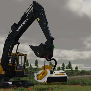 CYSGTools EM097T Excavator Mower v1.0 FS22 Mod | Farming Simulator 22 Mod