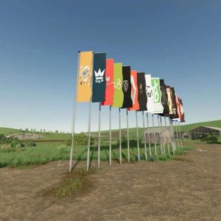 Decorative flags v1.2 FS22 Mod | Farming Simulator 22 Mod
