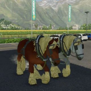 Draft Horse and Ox Pack v1.1 FS22 Mod | Farming Simulator 22 Mod