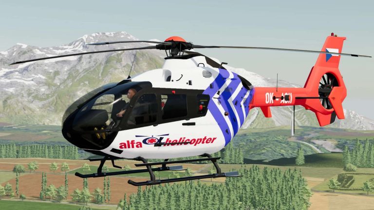 EC 135 Alfa Helicopter v1.0 FS22 Mod | Farming Simulator 22 Mod