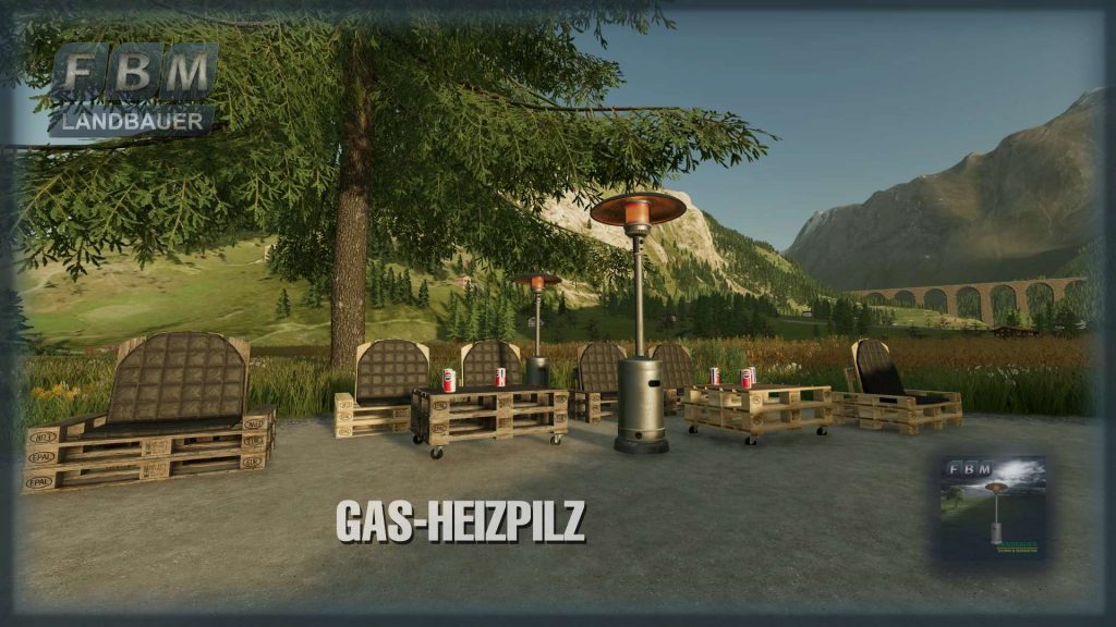 Gas Patio Heater v1.0 FS22 Mod | Farming Simulator 22 Mod