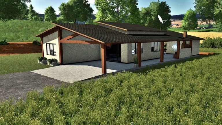 House With Pool v1.0 FS22 Mod | Farming Simulator 22 Mod