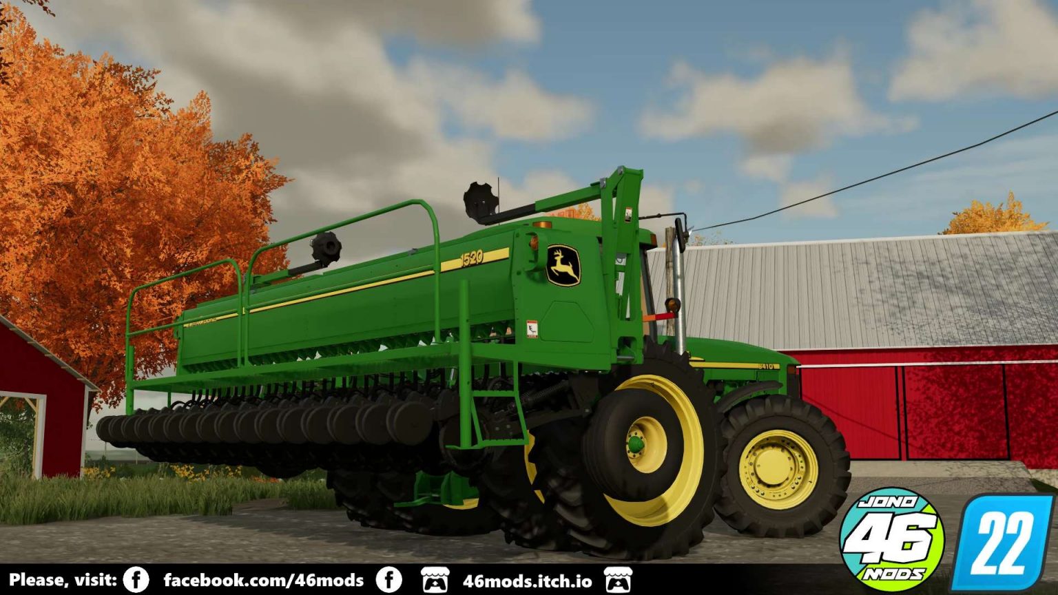 John Deere 1520, 3 points hitch seeder v1.0 FS22 Mod | Farming ...