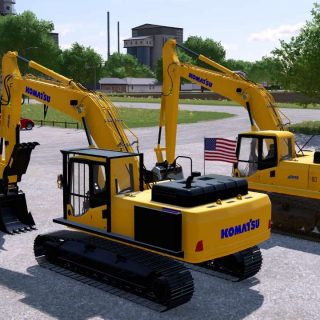 Komatsu 7 Excavator Pack v1.0 FS22 Mod | Farming Simulator 22 Mod