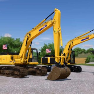 Komatsu 7 Excavator Pack v1.0 FS22 Mod | Farming Simulator 22 Mod