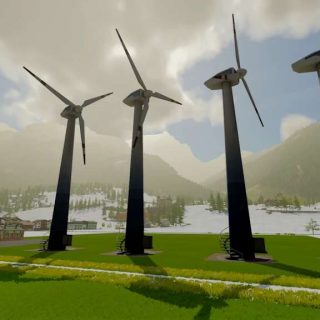 Large Wind Turbine v1.0 FS22 Mod | Farming Simulator 22 Mod