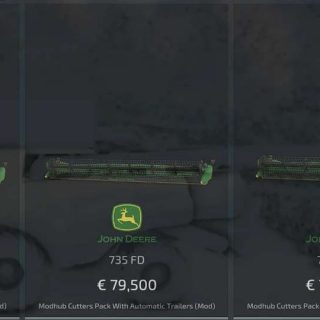 Modhub Cutters Pack With Automatic Trailers v1.0 FS22 Mod | Farming ...