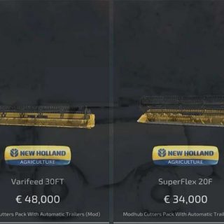 Modhub Cutters Pack With Automatic Trailers v1.0 FS22 Mod | Farming ...