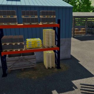 Pallet rack v1.0 FS22 Mod | Farming Simulator 22 Mod