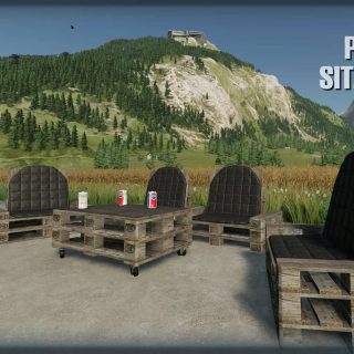 Pallet Seating Group v1.0 FS22 Mod | Farming Simulator 22 Mod