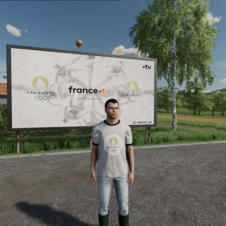 T-shirt - J.O Paris 2024 v1.0 FS22 Mod | Farming Simulator 22 Mod