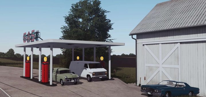 Vintage Gas Station Mods | Farming Simulator 22 Mods