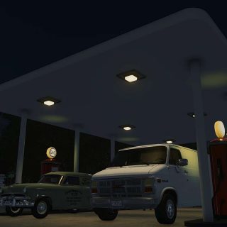 Vintage Gas Station V1.0 FS22 Mod | Farming Simulator 22 Mod