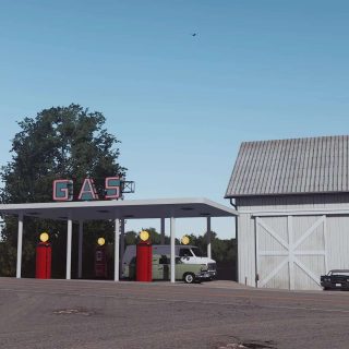 Vintage Gas Station V1.0 FS22 Mod | Farming Simulator 22 Mod