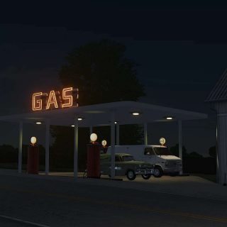 Vintage Gas Station V1.0 FS22 Mod | Farming Simulator 22 Mod