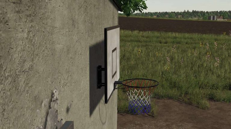 Wall Mounted Basketball Basket v1.0 FS22 Mod | Farming Simulator 22 Mod