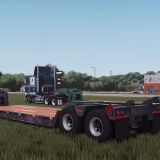 2-axle Lowboy V2.0 FS22 Mod | Farming Simulator 22 Mod