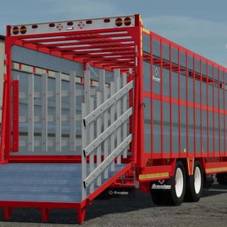 Broughan 28 Foot Animal Trailer v1.0 FS22 Mod | Farming Simulator 22 Mod