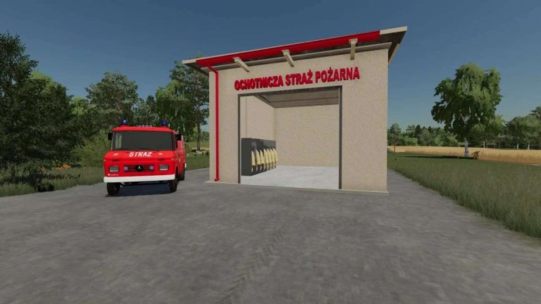 Fire station v1.0 FS22 Mod | Farming Simulator 22 Mod